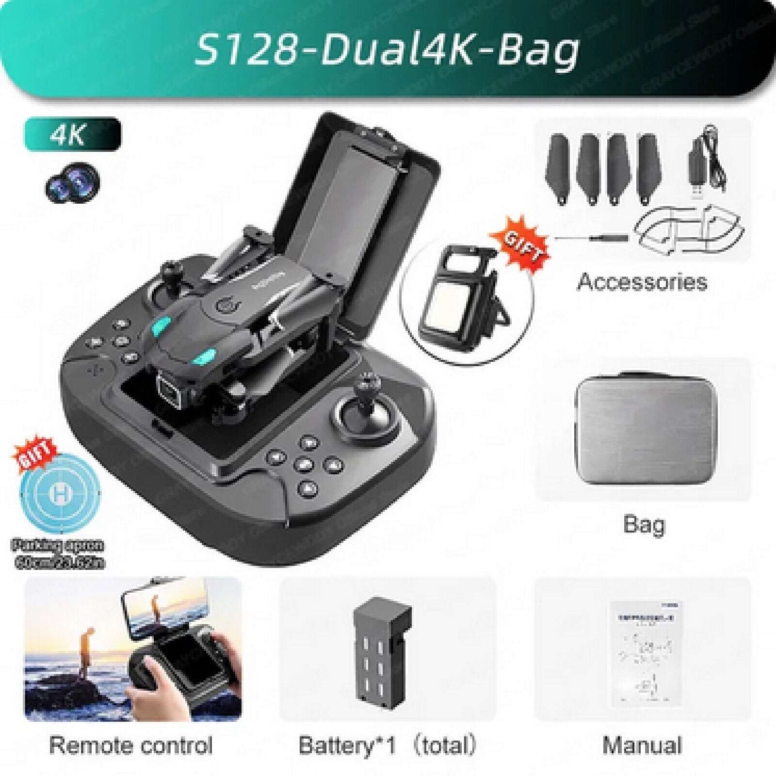 S128 Mini Drone 4K HD Camera Obstacle Avoidance Professional Drone